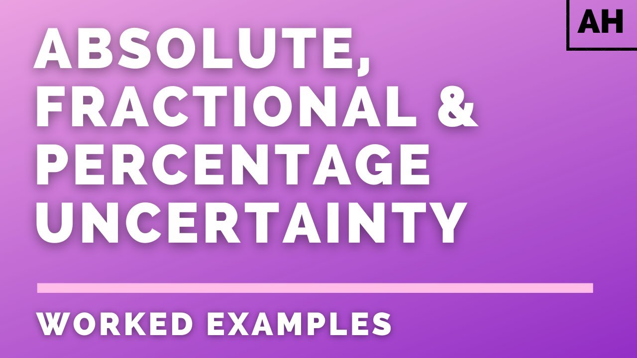 Adv. Higher Physics | Introduction | Absolute, Fractional & Percentage ...