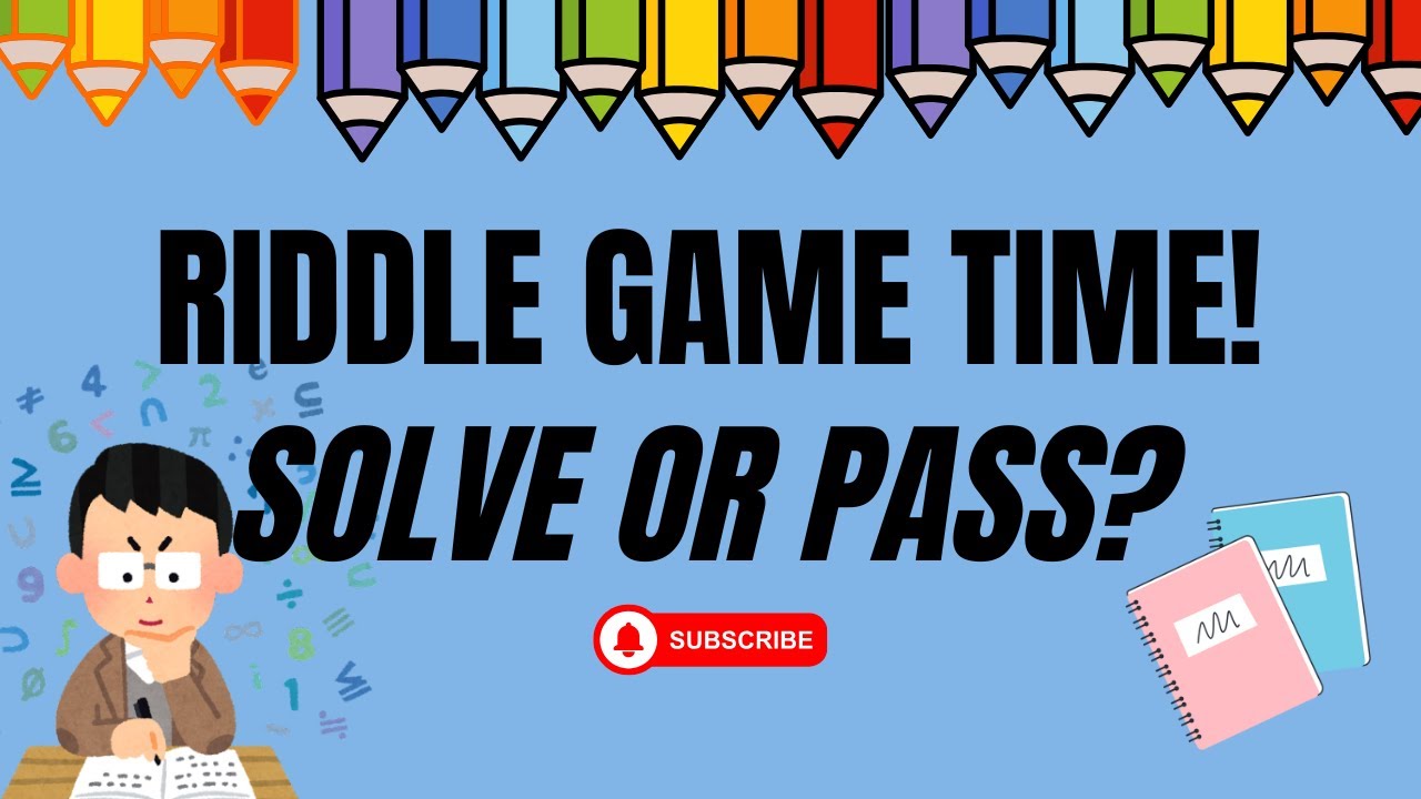 Riddle Game Time! Solve or Pass? | Riddle Kids Corner - YouTube