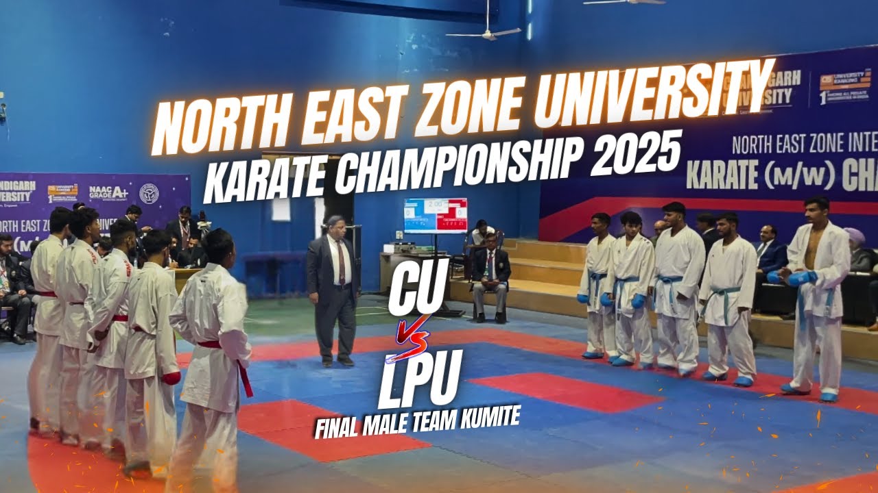 CU vs LPU Final Male Team Kumite | North East Zone University Karate ...