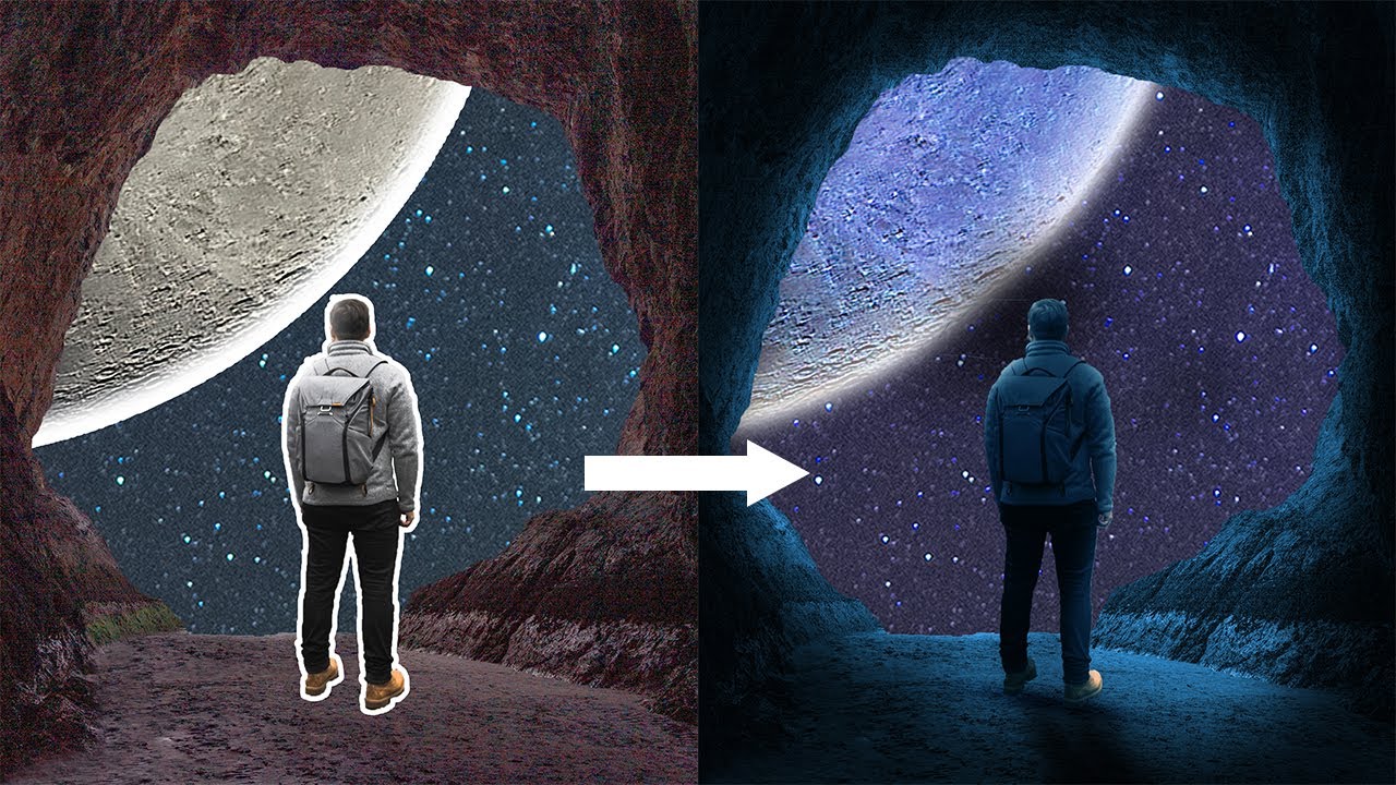 NSDA Level 3 Graphic Design | Night Moon Composition | Free Photoshop ...