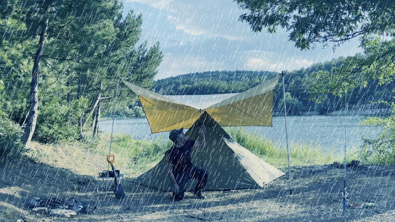 Solo Camping • Camping in Heavy Rain • Relaxing Sound of Rain - YouTube