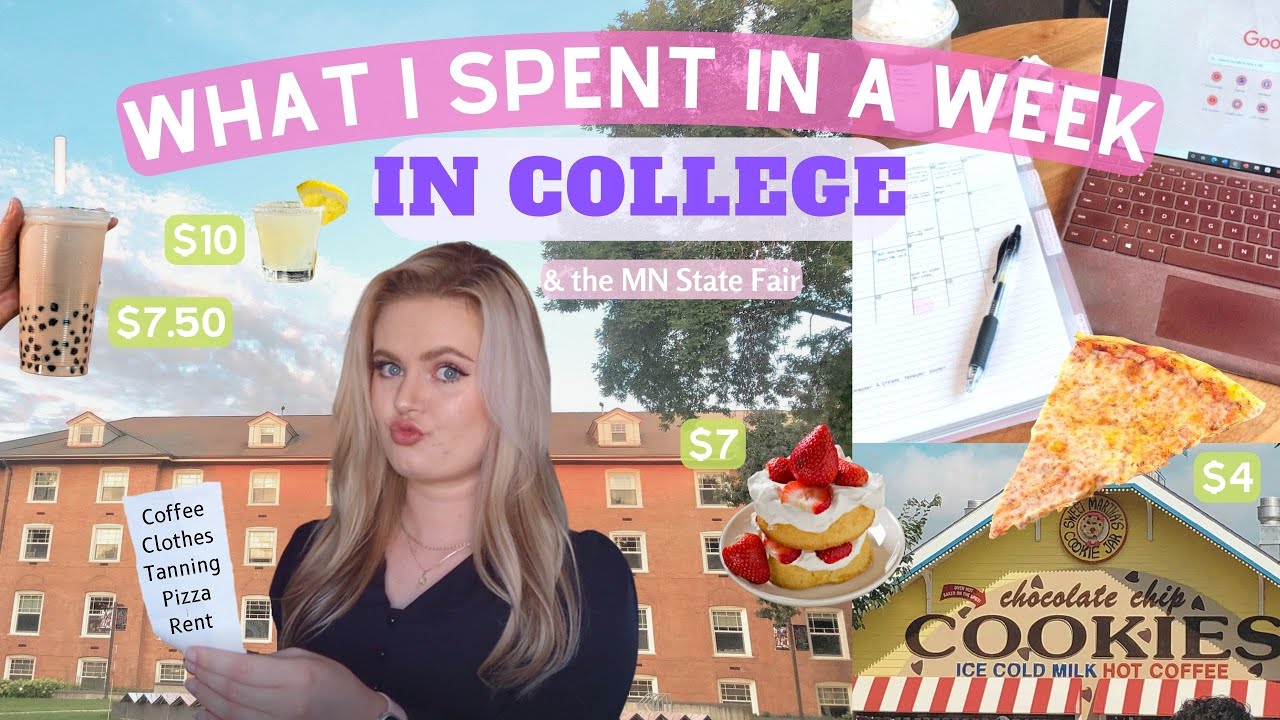 What I Spent in a Week for the First Week of College - YouTube