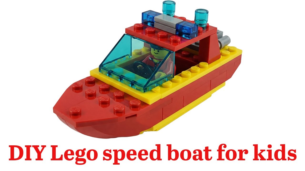 DIY ideas for Kids to make Lego Speed Boat - YouTube