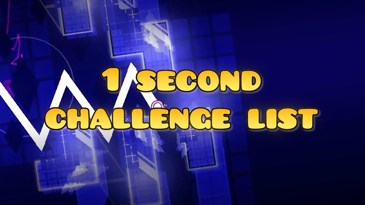 I beat 3 one second challenge list levels - YouTube