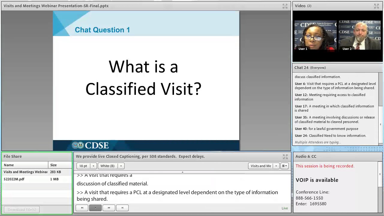 Visits and Meetings in the NISP: What's new? - YouTube