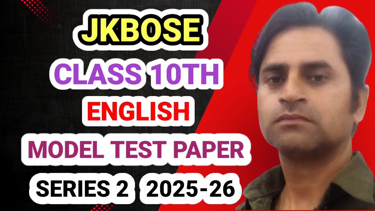 jkbose class 10th english model paper 📘 | series 2 | jkboard english ...