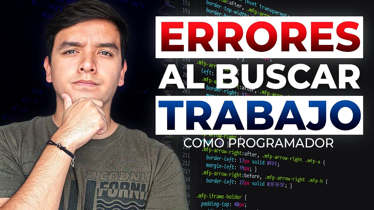 7 ERRORES al BUSCAR TRABAJO como Programador - YouTube