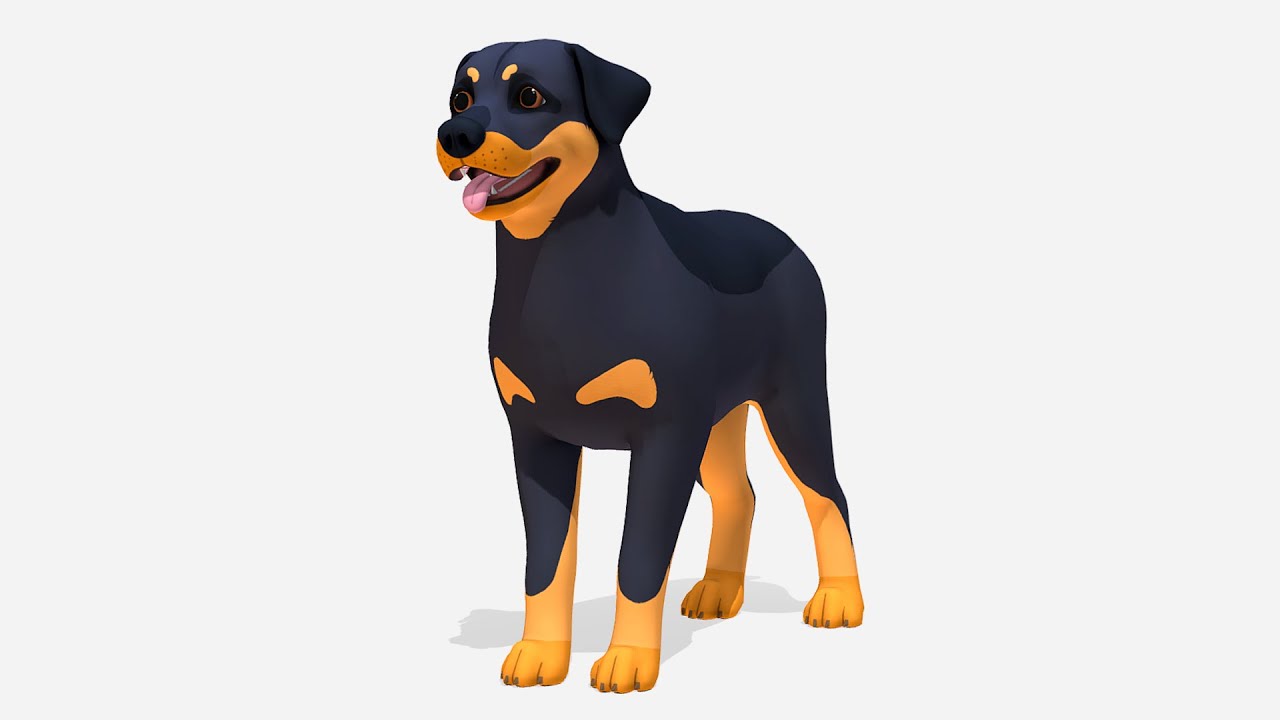 Cartoon Dog - Rottweiler Animations - YouTube
