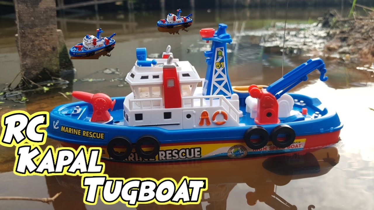 Mainan Kapal Remote Control | RC Kapal TugBoat - YouTube