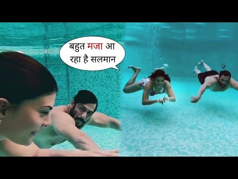 Salman Khan Enjoying in Swimming Pool with Jacqueline Fernandez in Quarantine Time | at Farmhouse