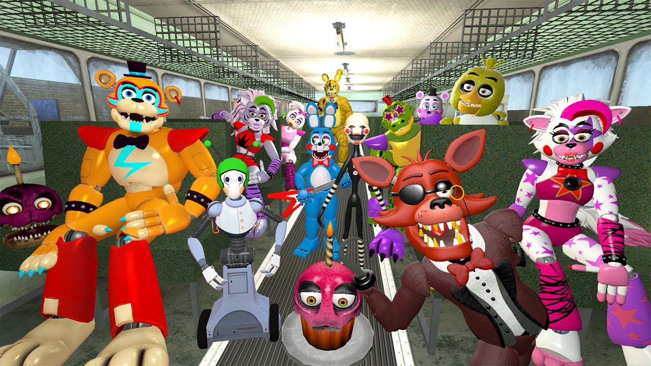FIRST BUS STOP MY HYPER DESTROY ALL FNAF Security Breach animatronics ...