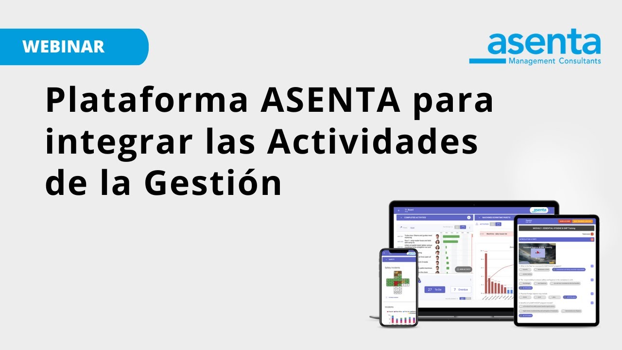Webinar Plataforma ASENTA para integrar las Actividades de la Gestión ...