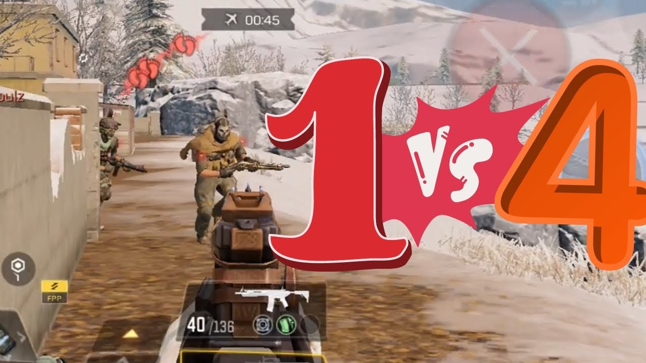 1V4 🔥 in Dormitory. last player almost killed me. They came one by one ...