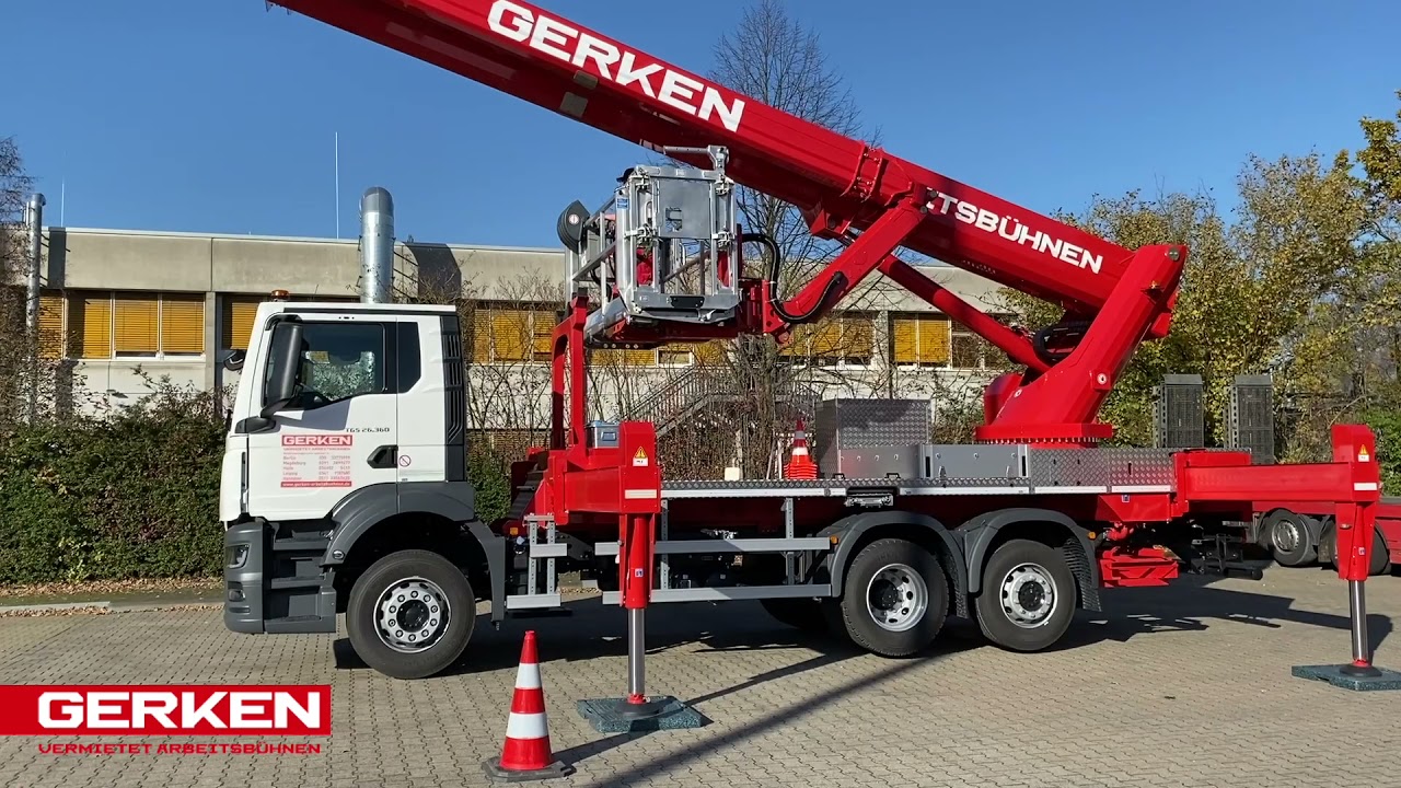 Gerken LKW Arbeitsbühne: GL 48 K HD 1080p - YouTube