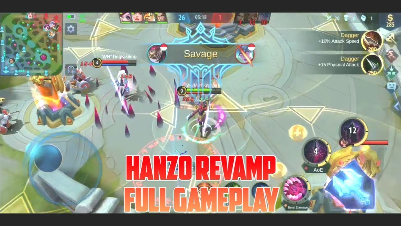 NYOBA HANZO REVAMP LANGSUNG SAVAGE!! HANZO REVAMP FULL GAMEPLAY!! - YouTube