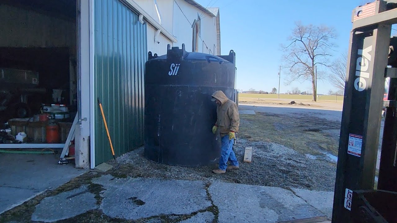 Moving and Installing New Water Tanks - YouTube
