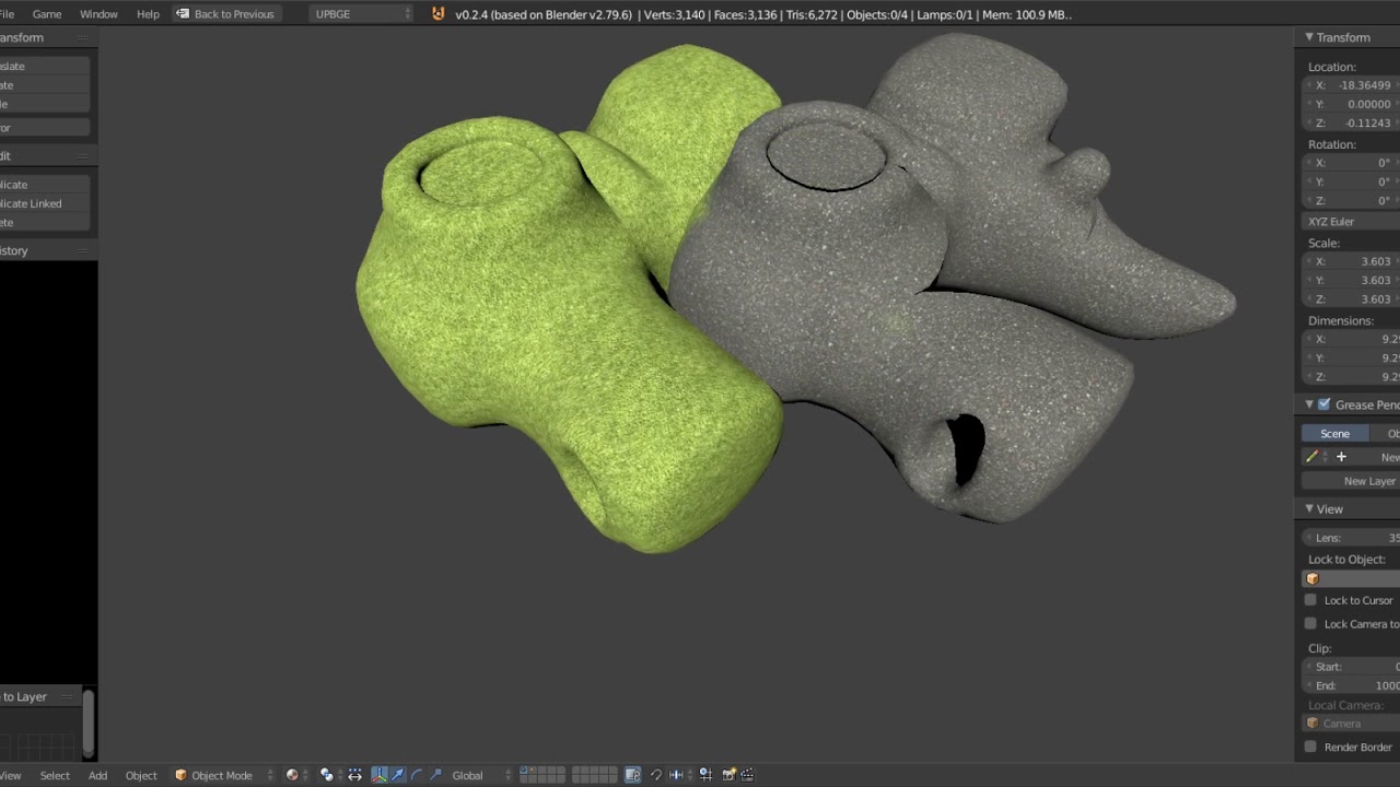 UPBGE - Triplanar Texture Mapping + Geometry Intersection Blending ...