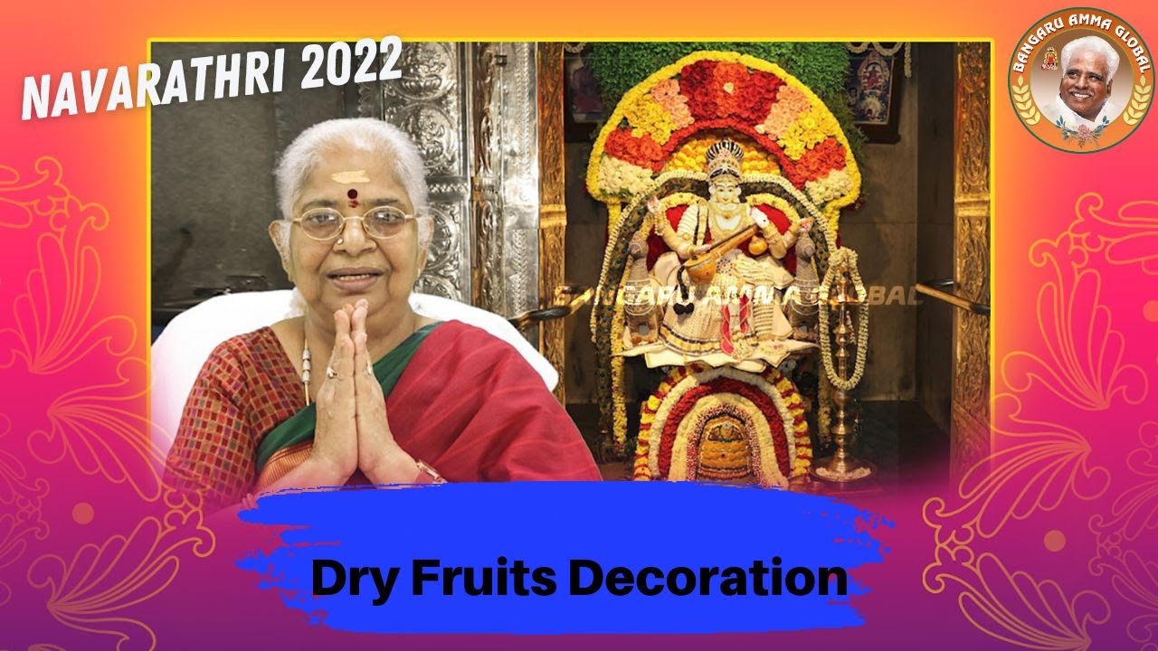 Saraswathi Decoration | Dry Fruits Kaappu | Thirumathi Amma's Speech ...