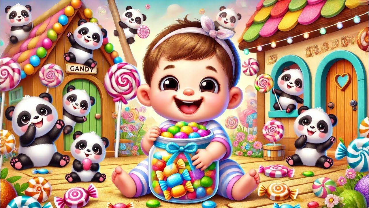 Counting 10 little pandas | nursery rhythms | kids dancing | cartoon ...