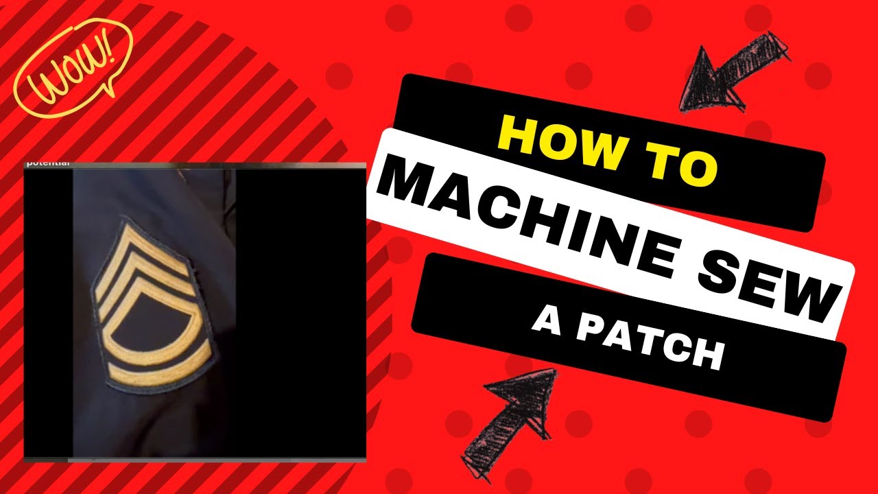 Sewing Military Patch On a Sleeve With Sewing Machine - YouTube