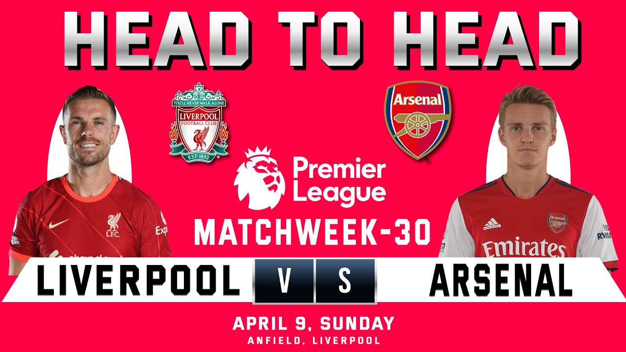 LIVERPOOL vs ARSENAL | Head to Head Stats | Matchweek- 30 | LIV vs ARS ...