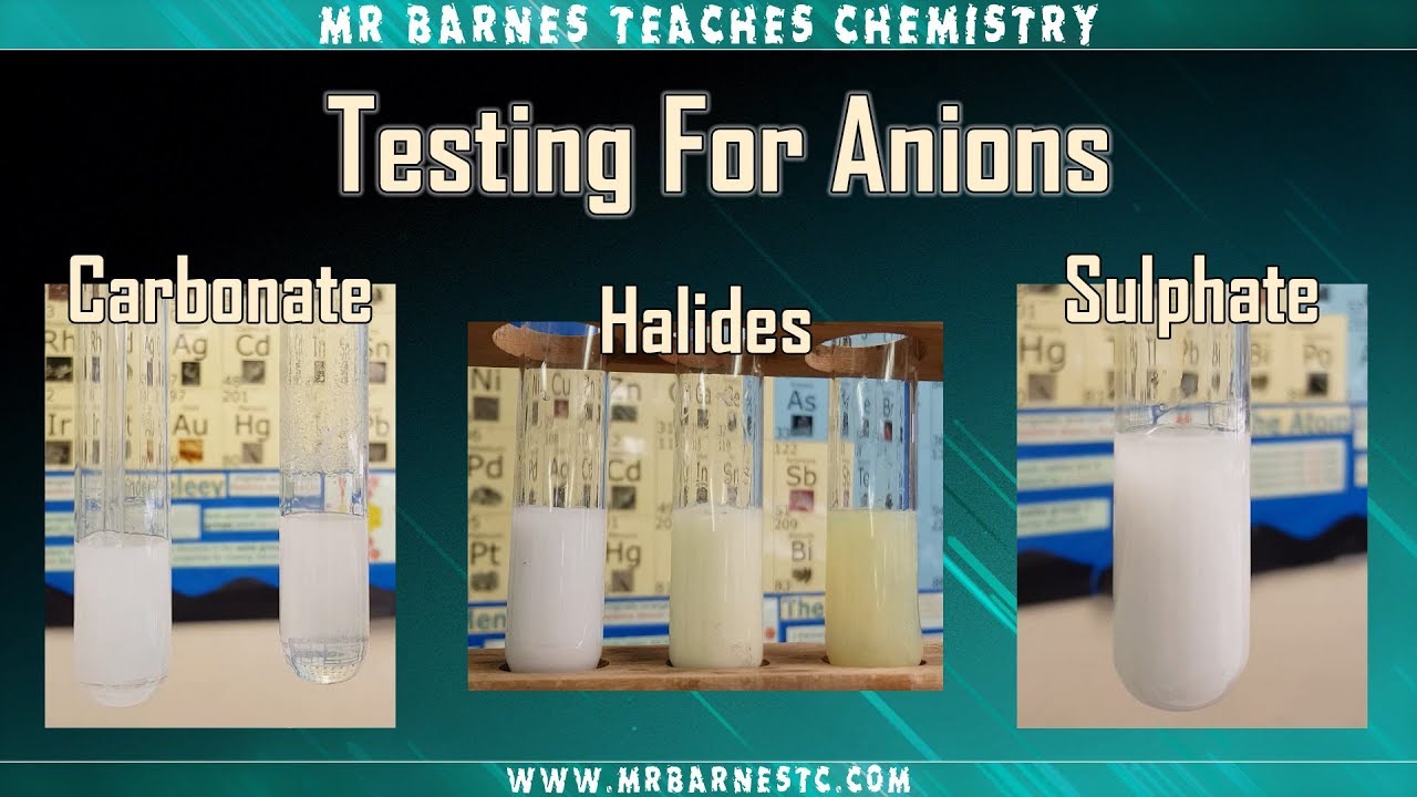 GCSE 1-9 Separate Chemistry 9: Testing for Anions (Sulphates, Halides ...