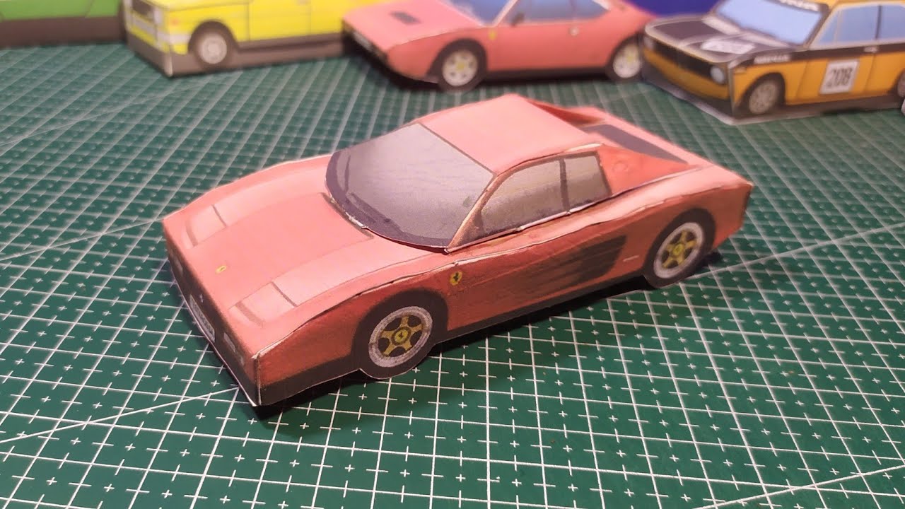 FERRARI TESTAROSA - PAPERCRAFT - YouTube