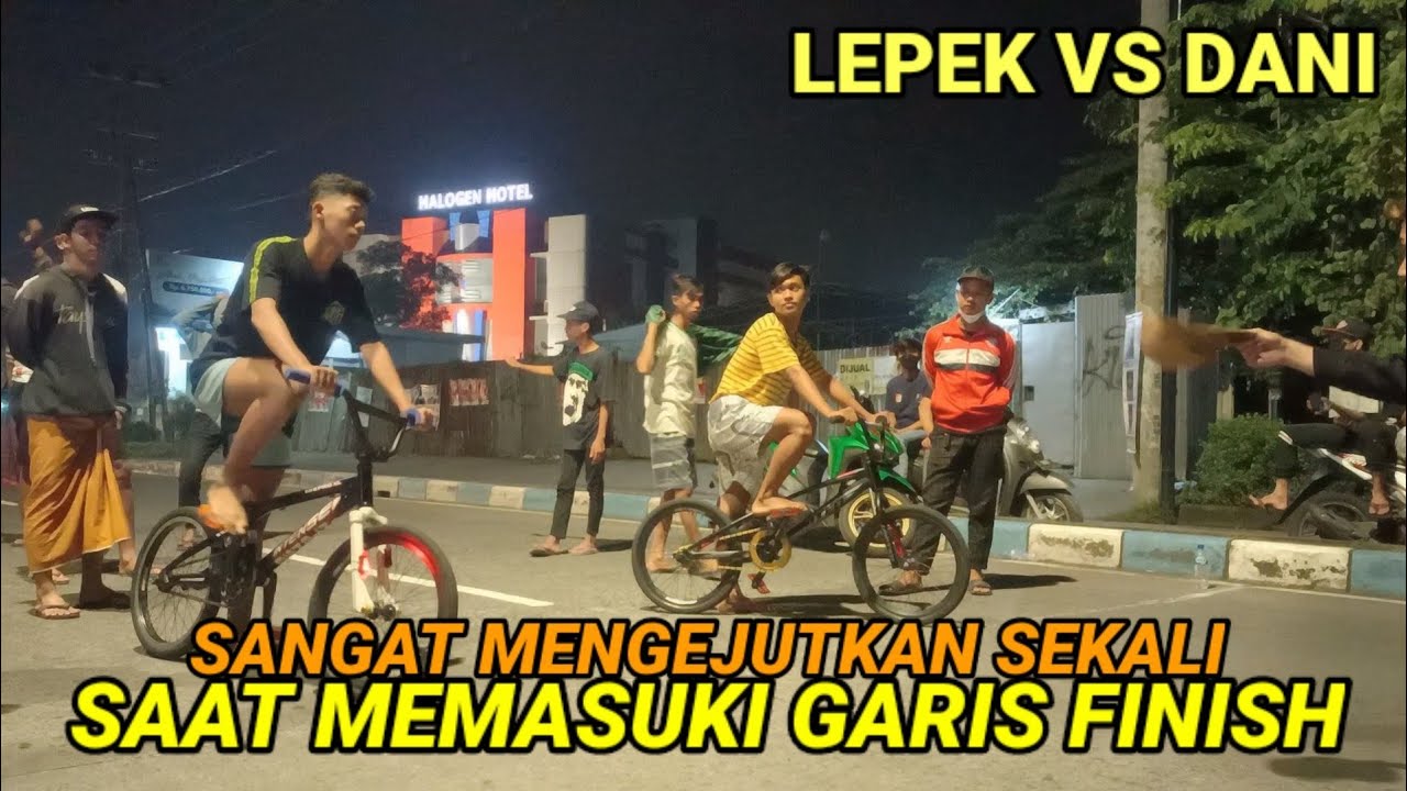LEPEK 🆚 DANI INDOMIE, BALAP SEPEDA ONTHEL SURABAYA - YouTube
