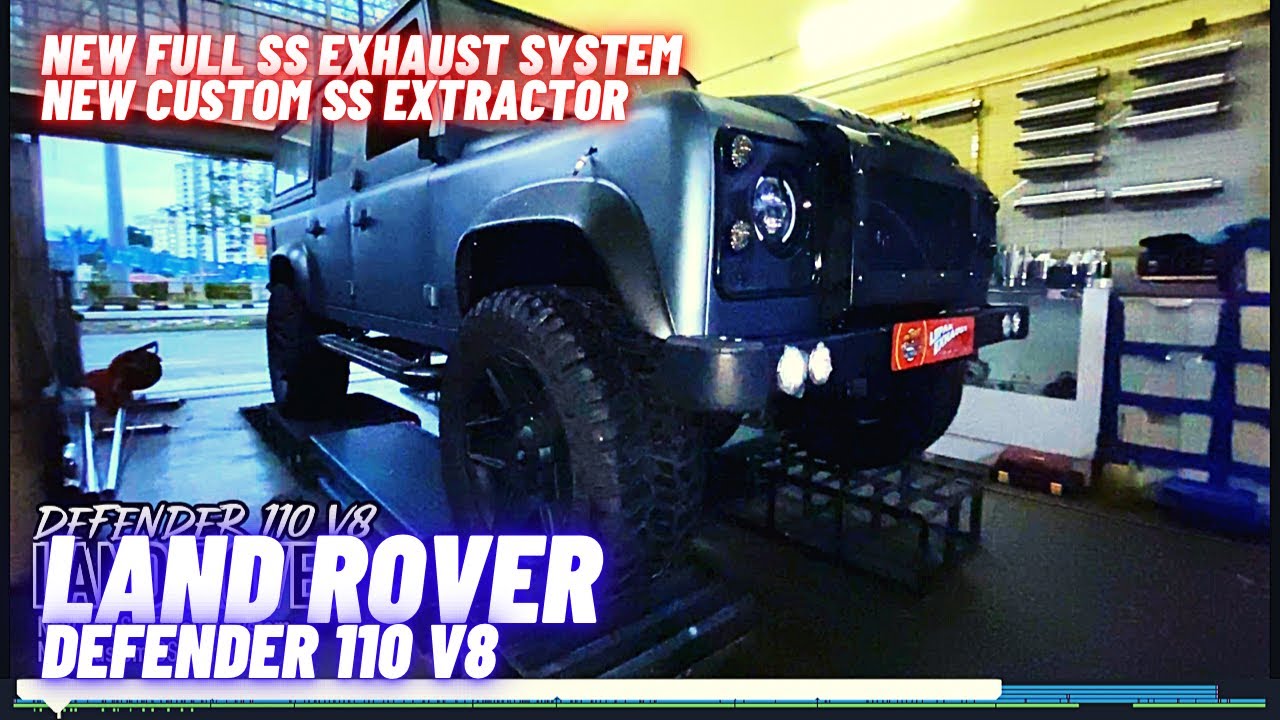 New Full SS Exhaust System & New Custom SS Extractor | LAND ROVER ...