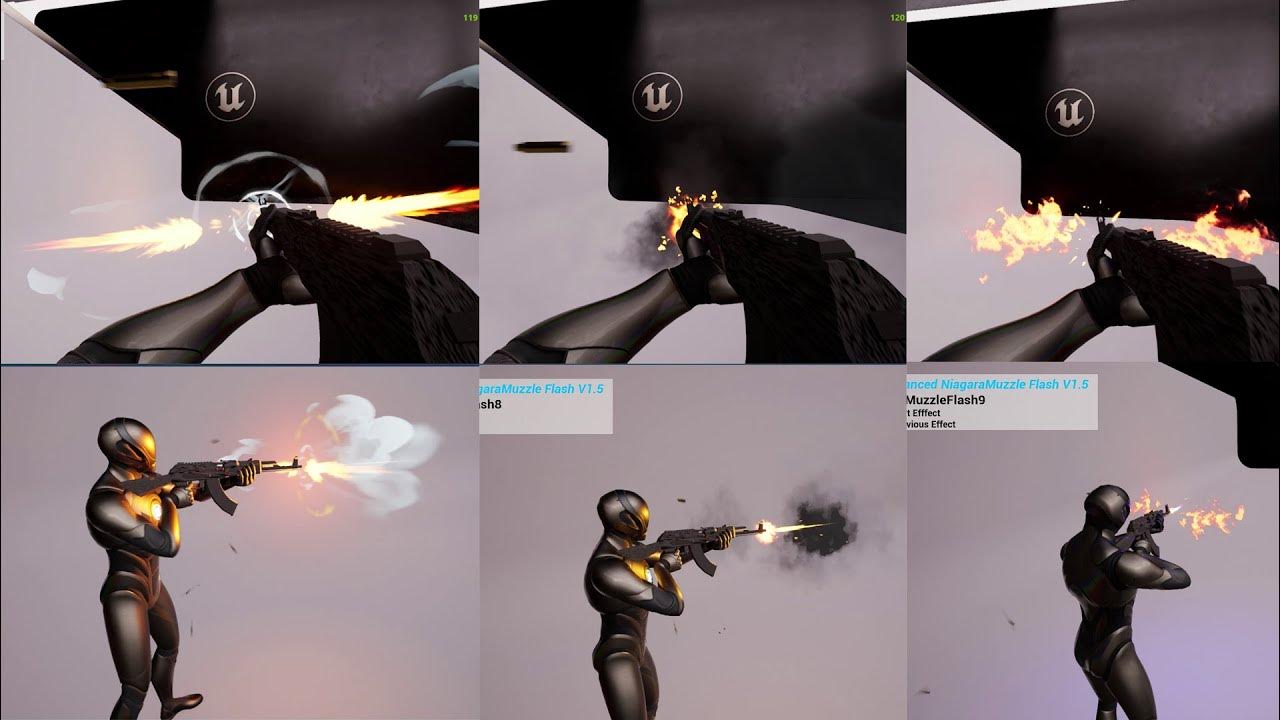 Advanced Niagara Weapon Muzzle Flash - (UE4/UE5) Unreal Engine5 ShowCase - YouTube