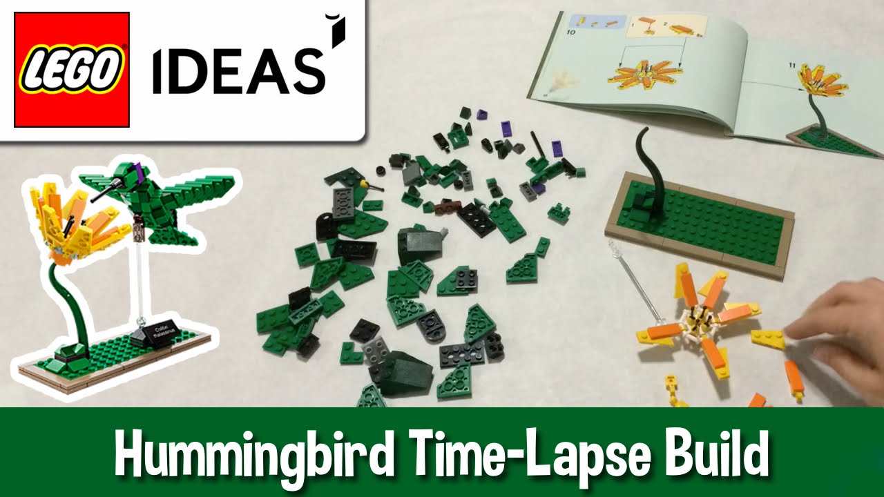 LEGO Ideas: Birds - Hummingbird Time-Lapse Build - YouTube