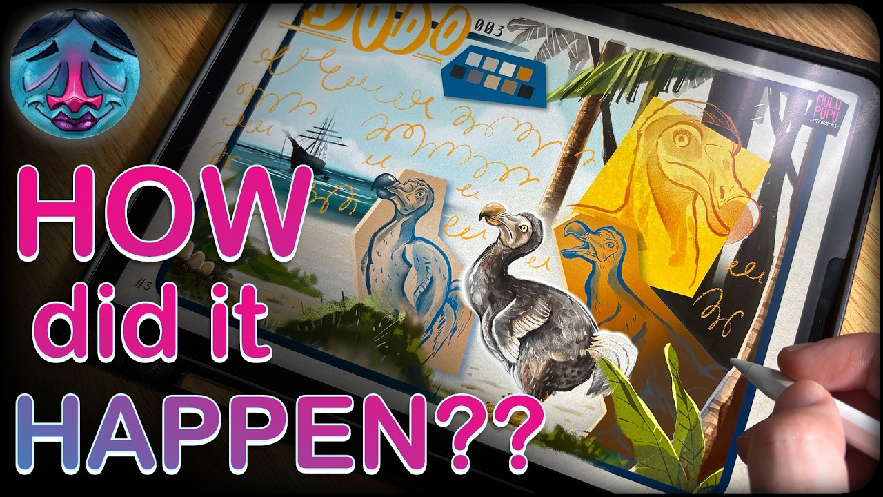 ️😢 Drawing DODO's SAD story 🦤 WHY did it become EXTINCT? 💀 Life & Death ...