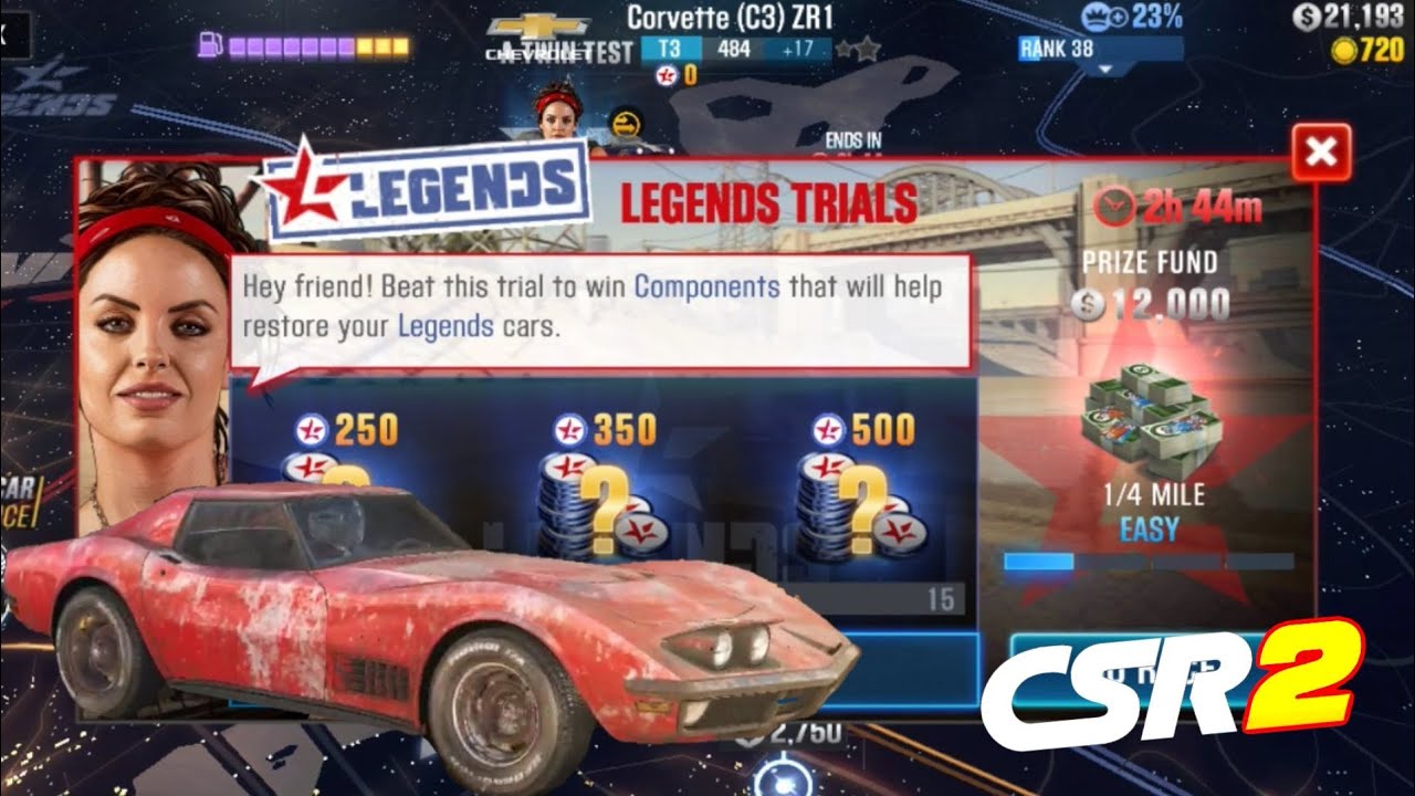 CSR racing 2 - LEGENDS TRIALS - Chevrolet Corvette C3 ZR1 - YouTube
