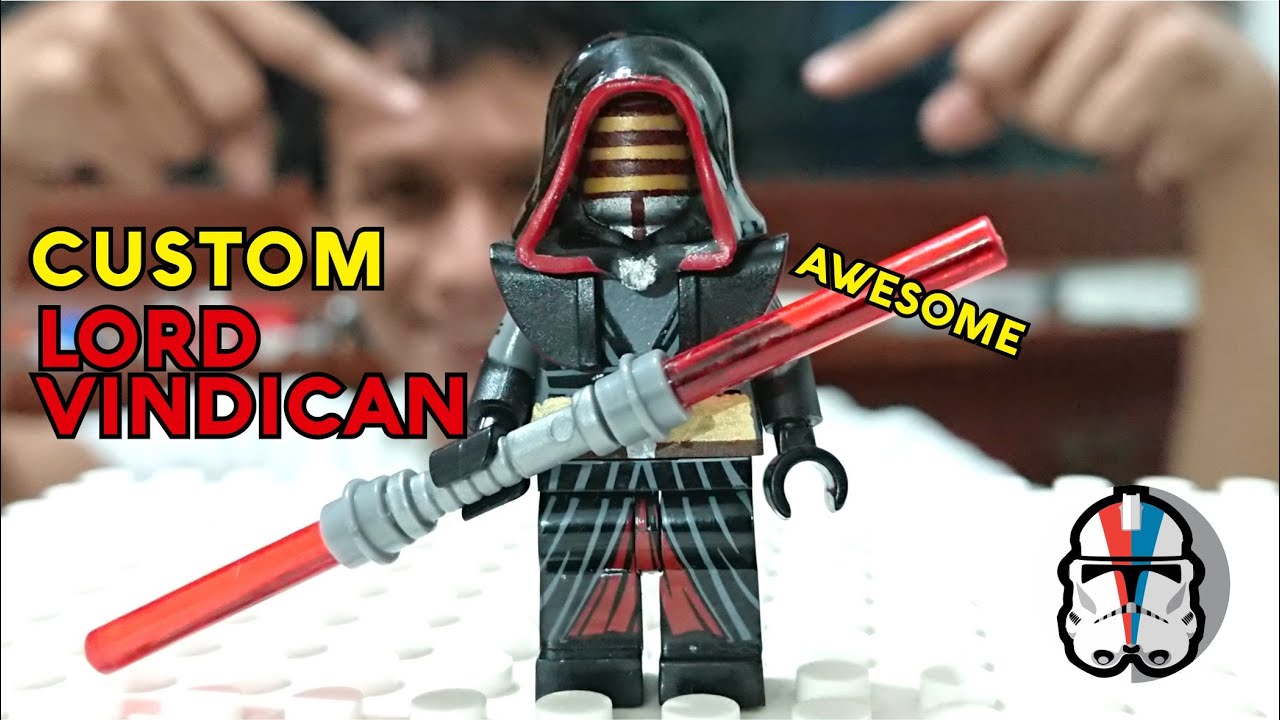 Final form Sith Lord Vindican Lego custom minifigure - YouTube