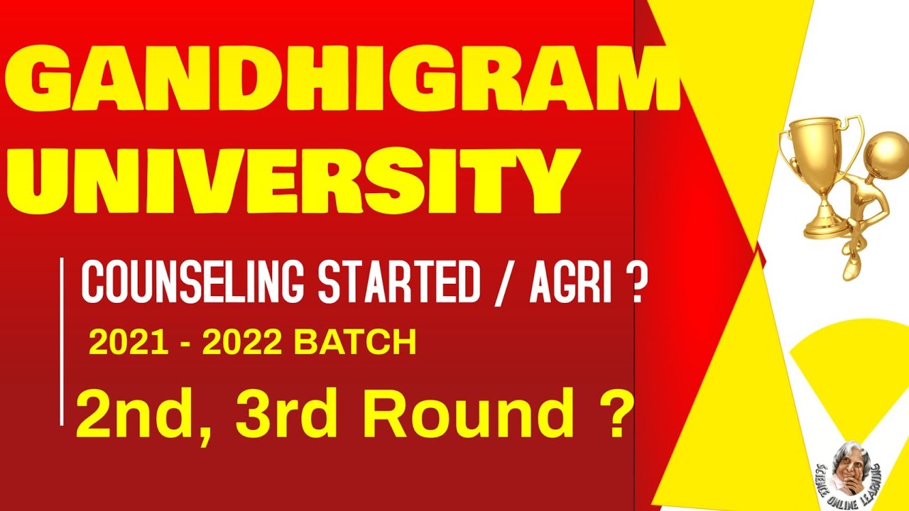 Gandhigram university counselling date 2021 | gandhigram rural ...