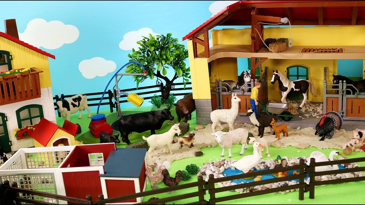 Let's Make a Farm Diorama for Barnyard Animal Figurines - YouTube