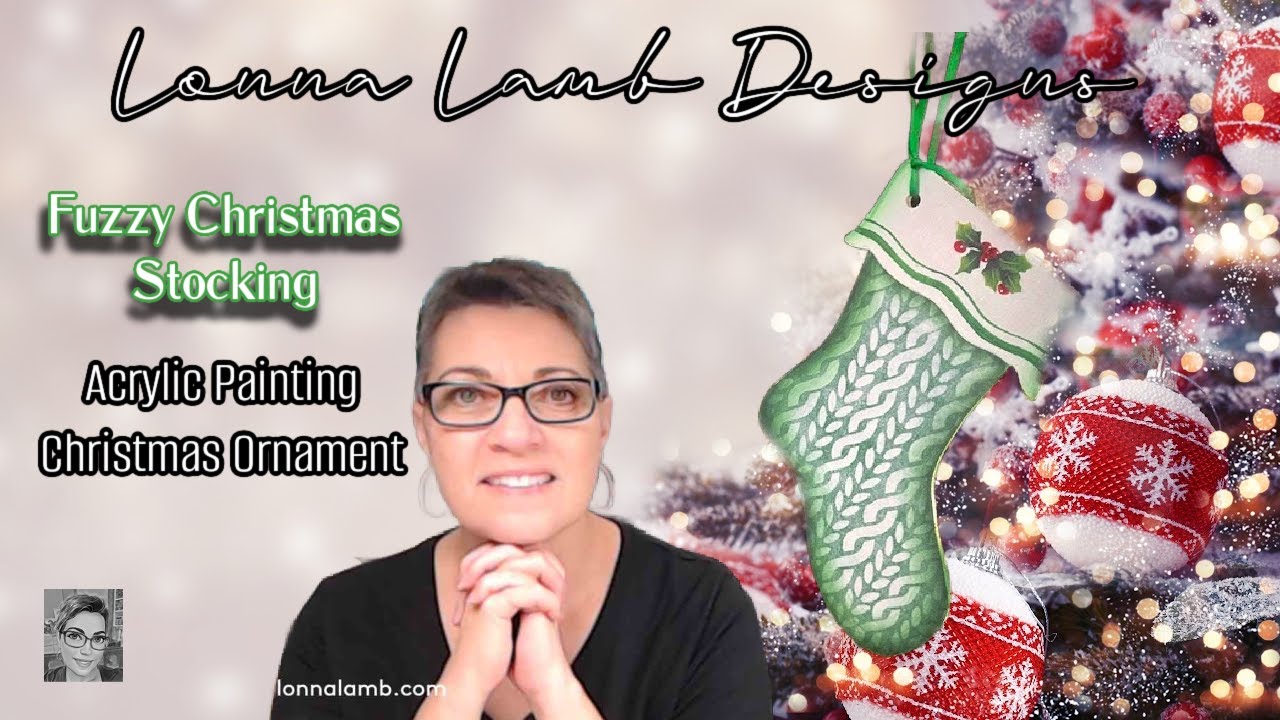 Acrylic Painting Fuzzy Christmas Stocking @lonnalamb - YouTube