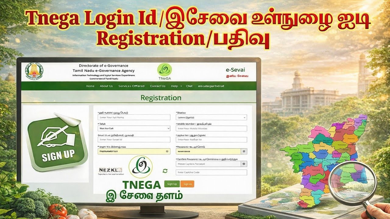 TNEGA LOGIN ID CREATION/இ-சேவை உள்நுழைவு ஐடி பதிவு செய்வது சுலபம் - YouTube