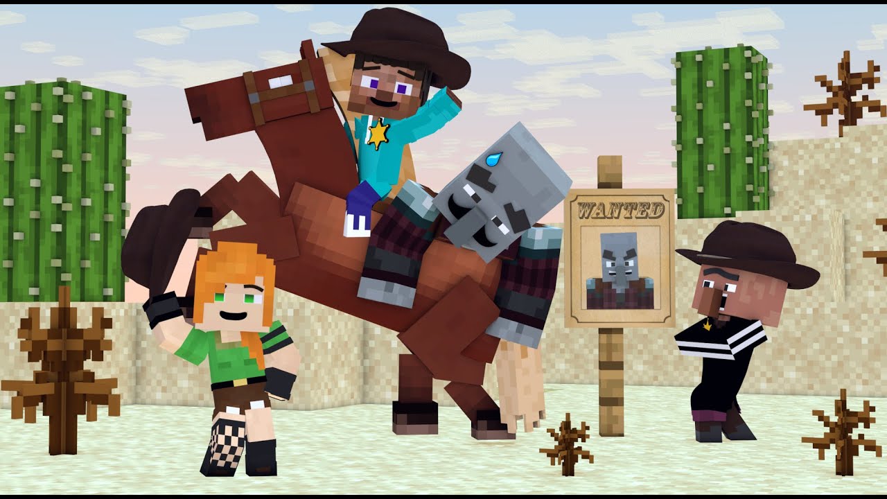 Baby Steve VS Bad Villager. Western story. @ST-Mine - YouTube