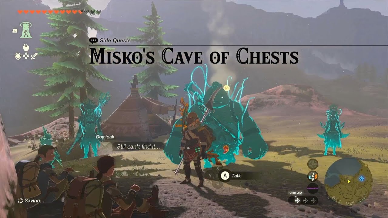 Misko's Cave Of Chests Side Quest | The Legend of Zelda Tears of the ...