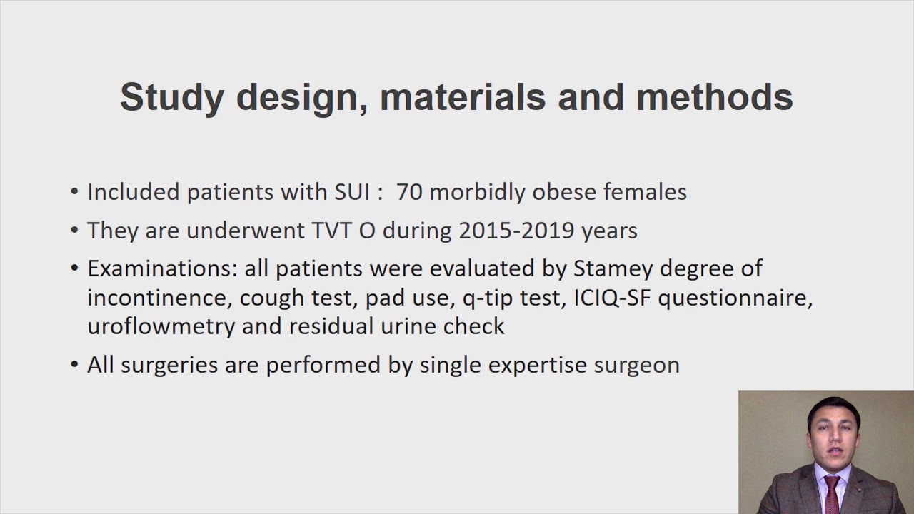 ICS 2020 Abstract #516 The use of the transobturator adjustable sling ...