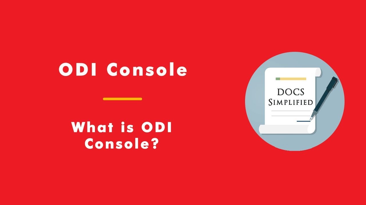 ODI Console - YouTube