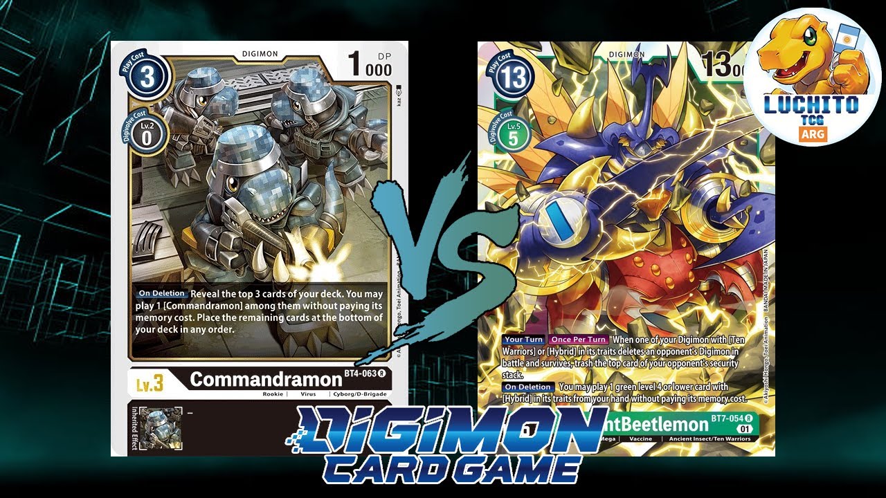 Commandramon vs Green Hybrid digimon tcg ex3 format - YouTube