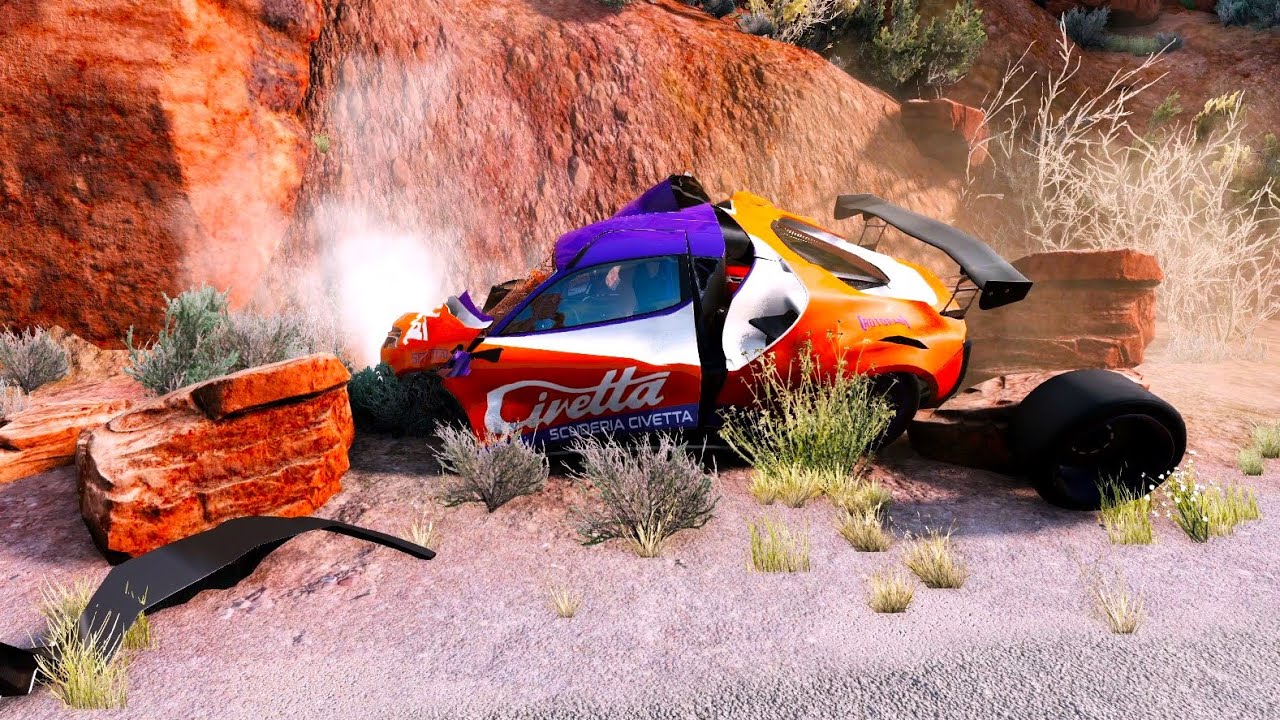 Realistic Accidents and Crashes in BeamNG Drive (clip 17) - YouTube