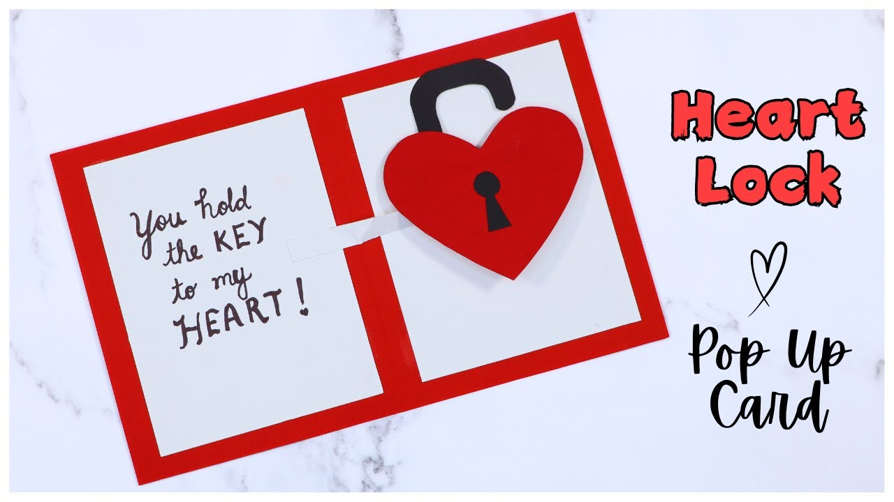 Heart Lock Pop Up Card Tutorial | Valentine's Day Gift Idea - YouTube