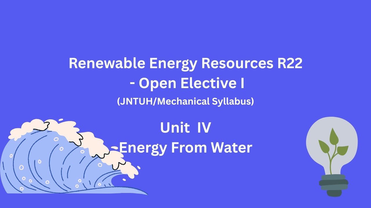 RES R22 UNIT 4 | JNTUH| Mechanical Syllabus| Open Elective-I - YouTube
