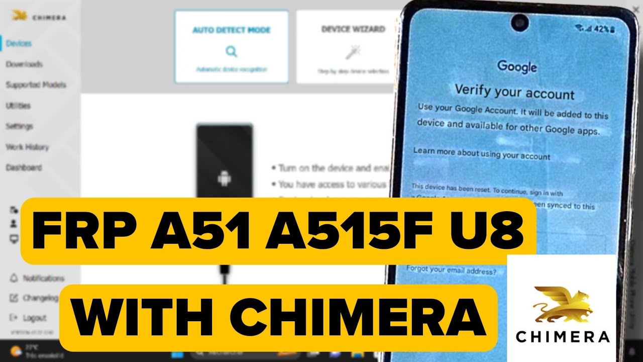SAMSUNG A51 U8 (SM-A515F) FRP BYPASS WITH CHIMERA 2025 - YouTube