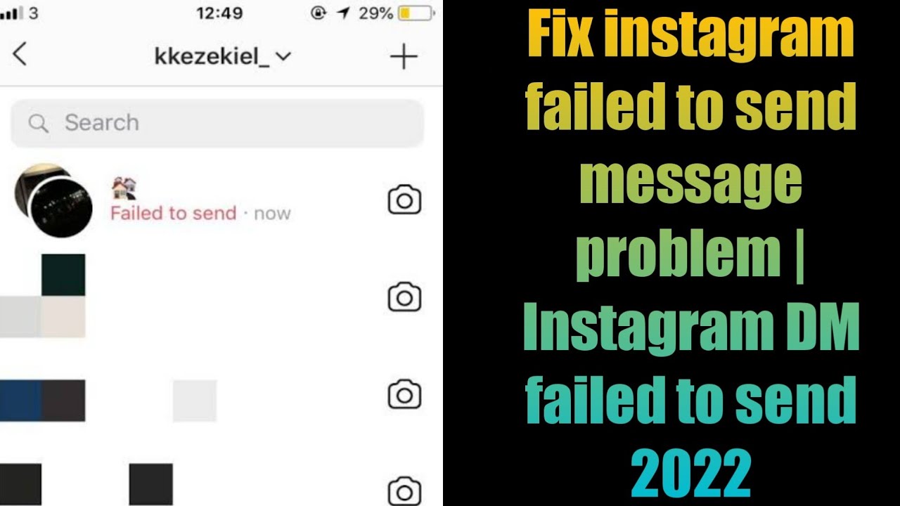 Fix Instagram Failed To Send Message Problem Instagram DM Failed To Fix Instagram Failed To Send Message Problem Instagram DM Failed To