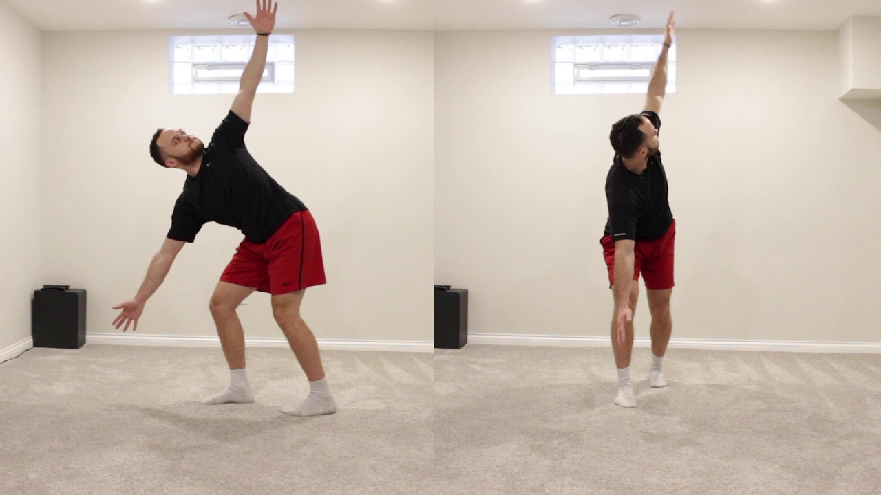 Staggered Stance Torso Rotation - YouTube