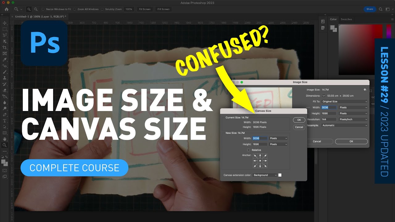 Image Size & Canvas Size & Trim & Reveal - Explained & Demonstrated ...